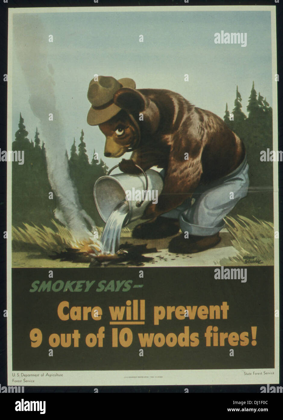 Smokey the bear poster hi-res stock photography and images - Alamy
