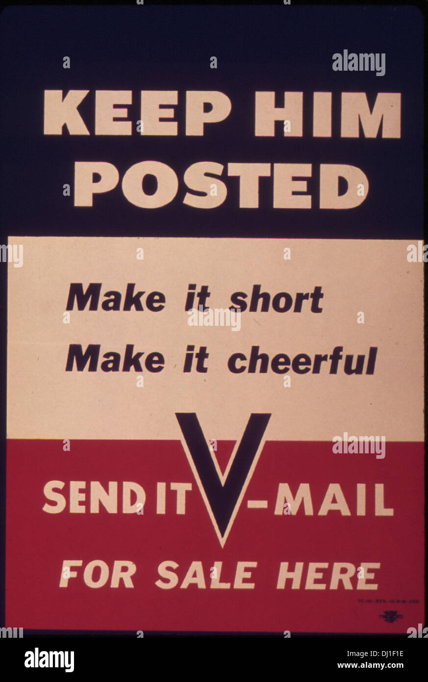 Keep Him Posted...Make it Short...Make it Cheeful...Send it v-mail 797 ...