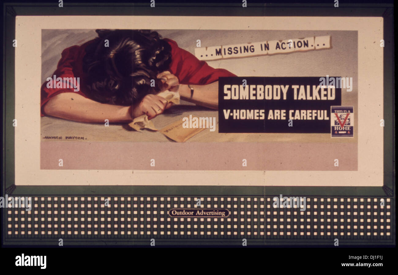 This World War II poster reflects the somber reality of soldiers ...