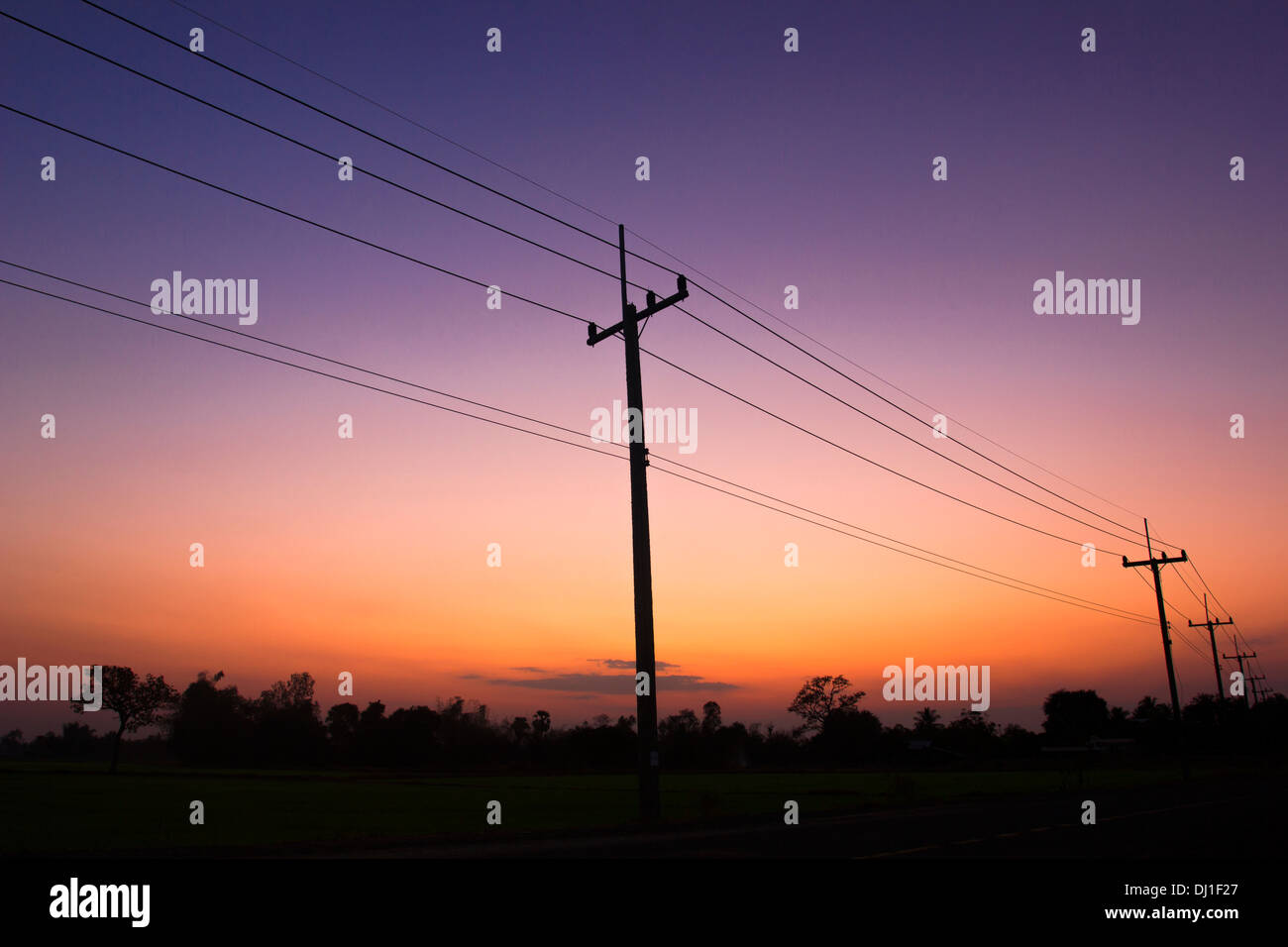 Electricity silhouette hi-res stock photography and images - Alamy