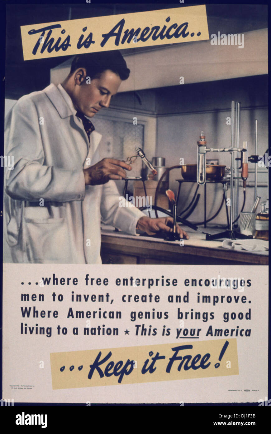 This World War II propaganda poster promotes the values of free ...
