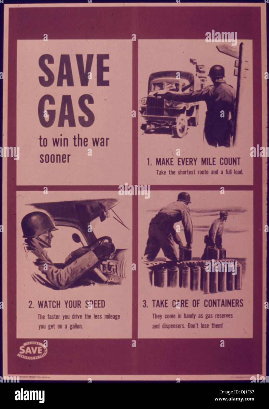 World war gasoline rationing hi-res stock photography and images - Alamy
