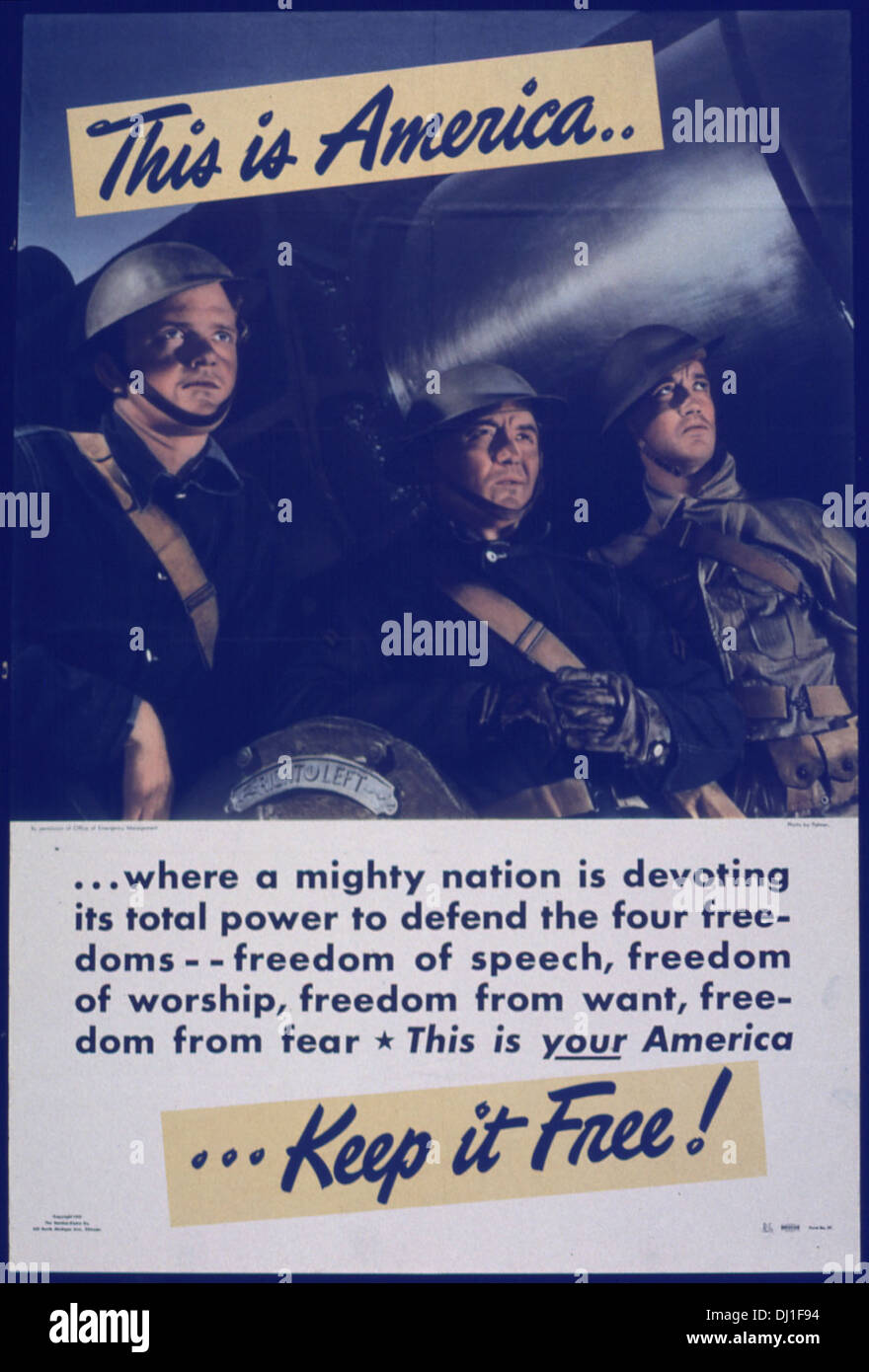This World War II-era propaganda poster stresses America's commitment ...