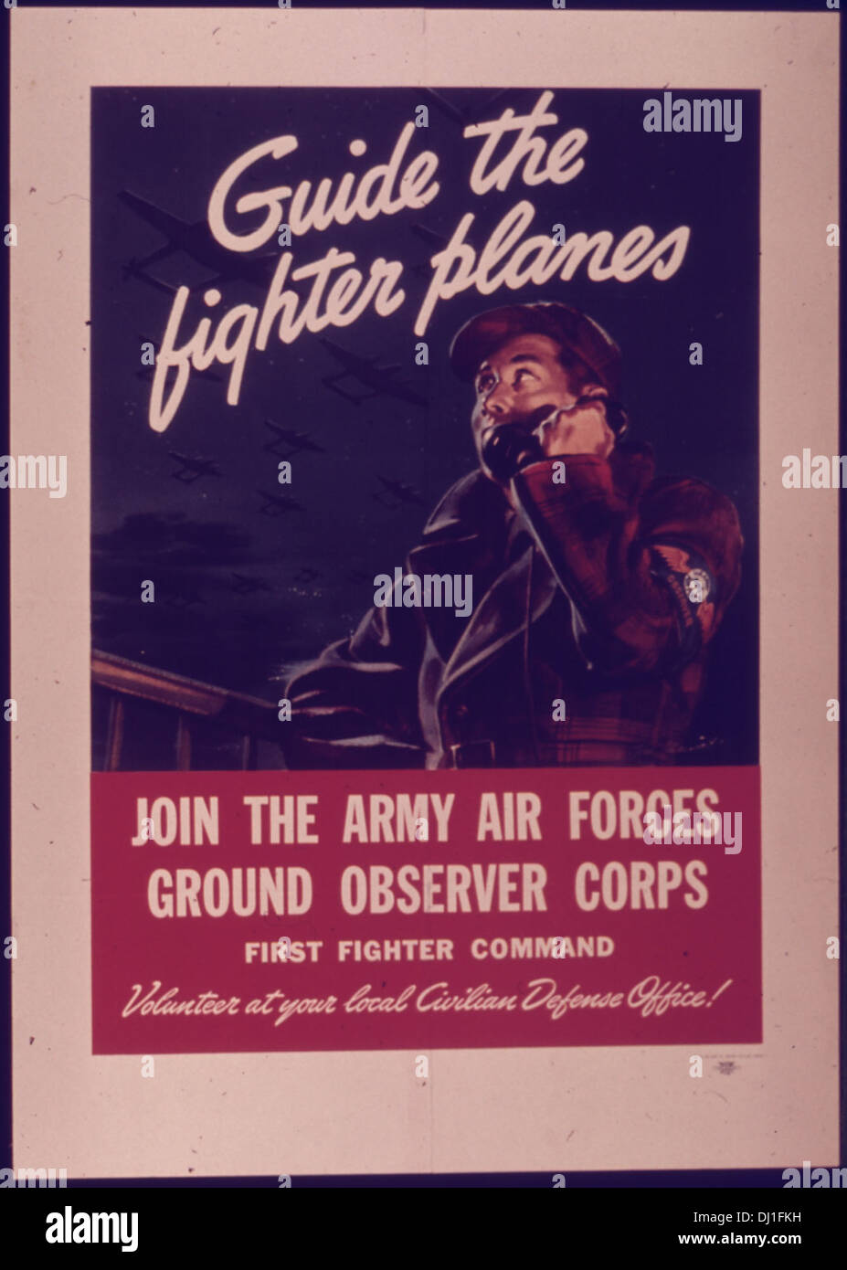 This poster encourages citizens to join the Army Air Forces or Ground ...