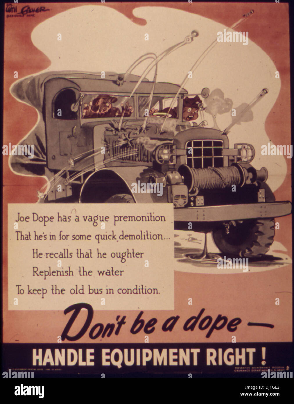 This World War II-era American propaganda poster uses humor and imagery ...