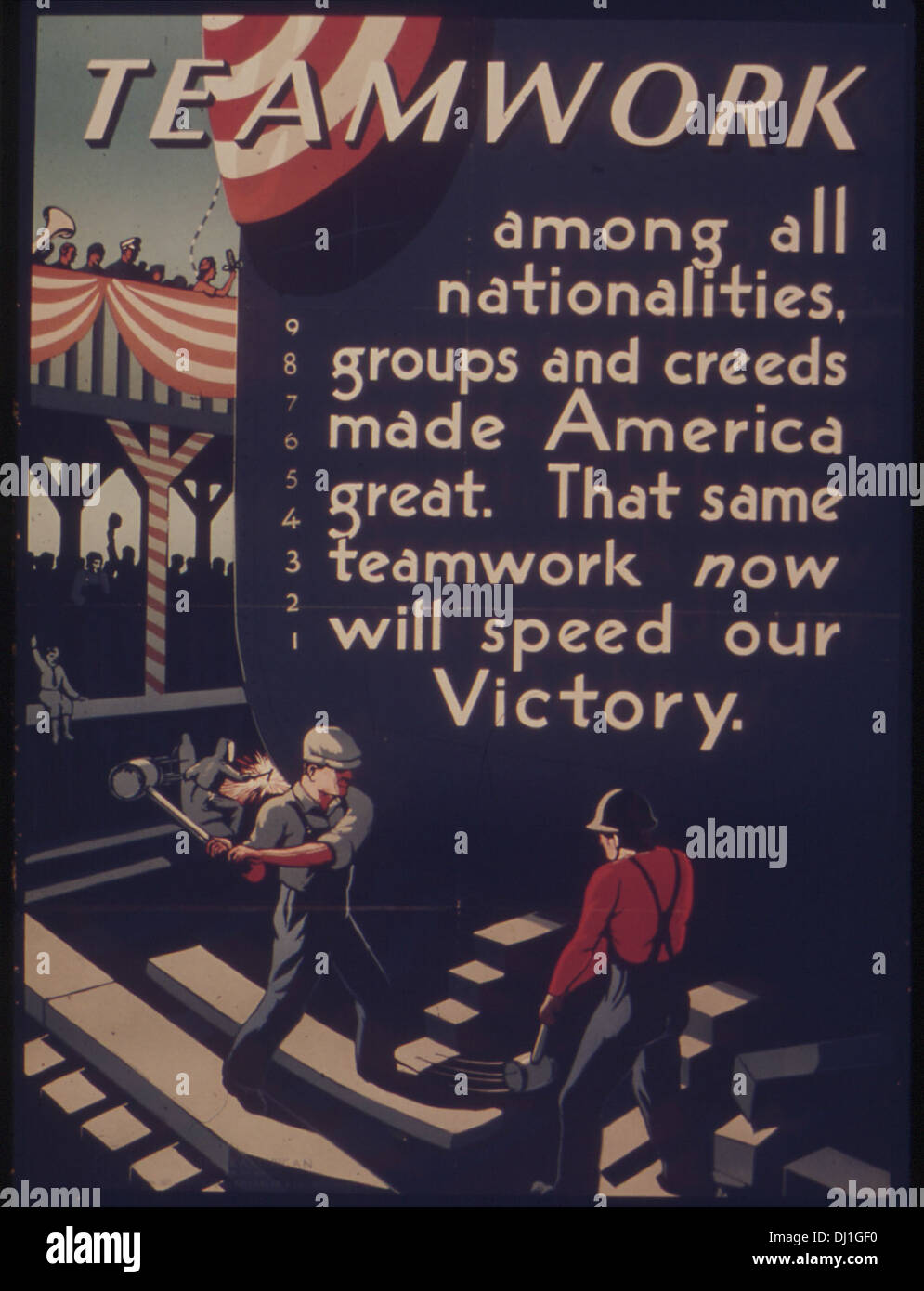 This World War II-era American propaganda poster promotes unity and ...
