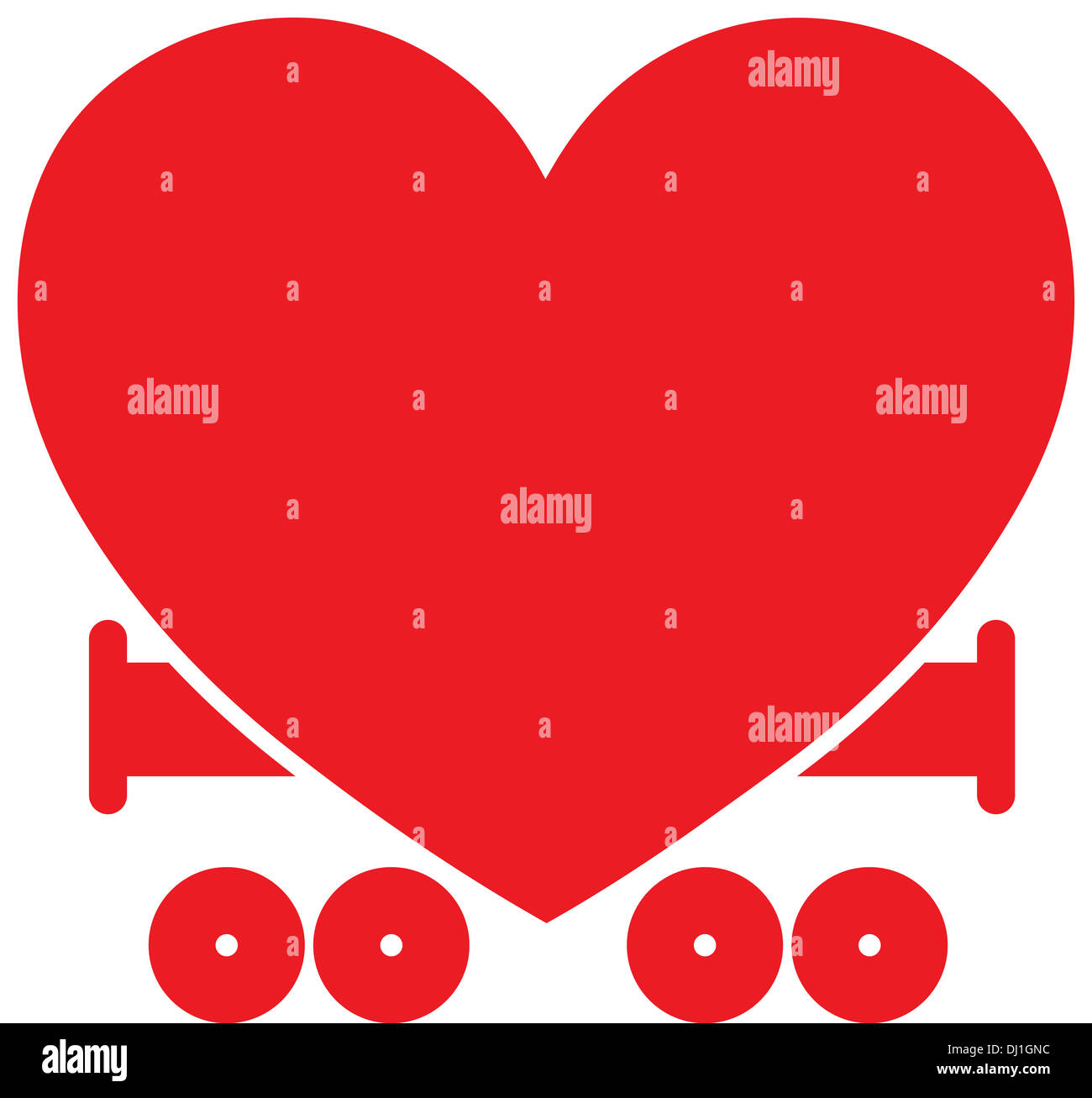 Heart Train vector illustration Stock Photo - Alamy