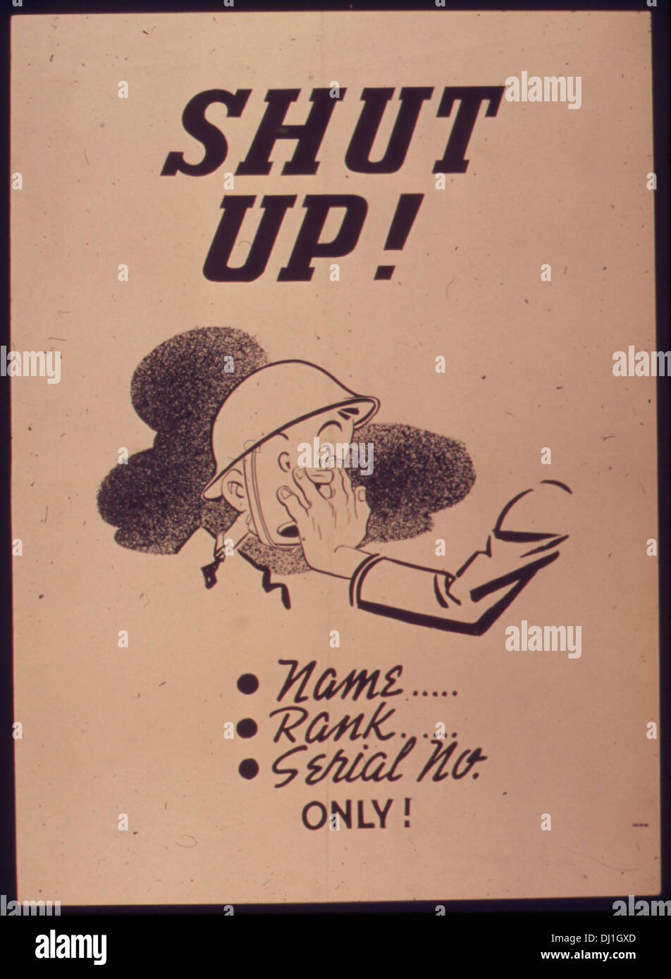 This World War II American propaganda poster emphasizes secrecy, urging ...