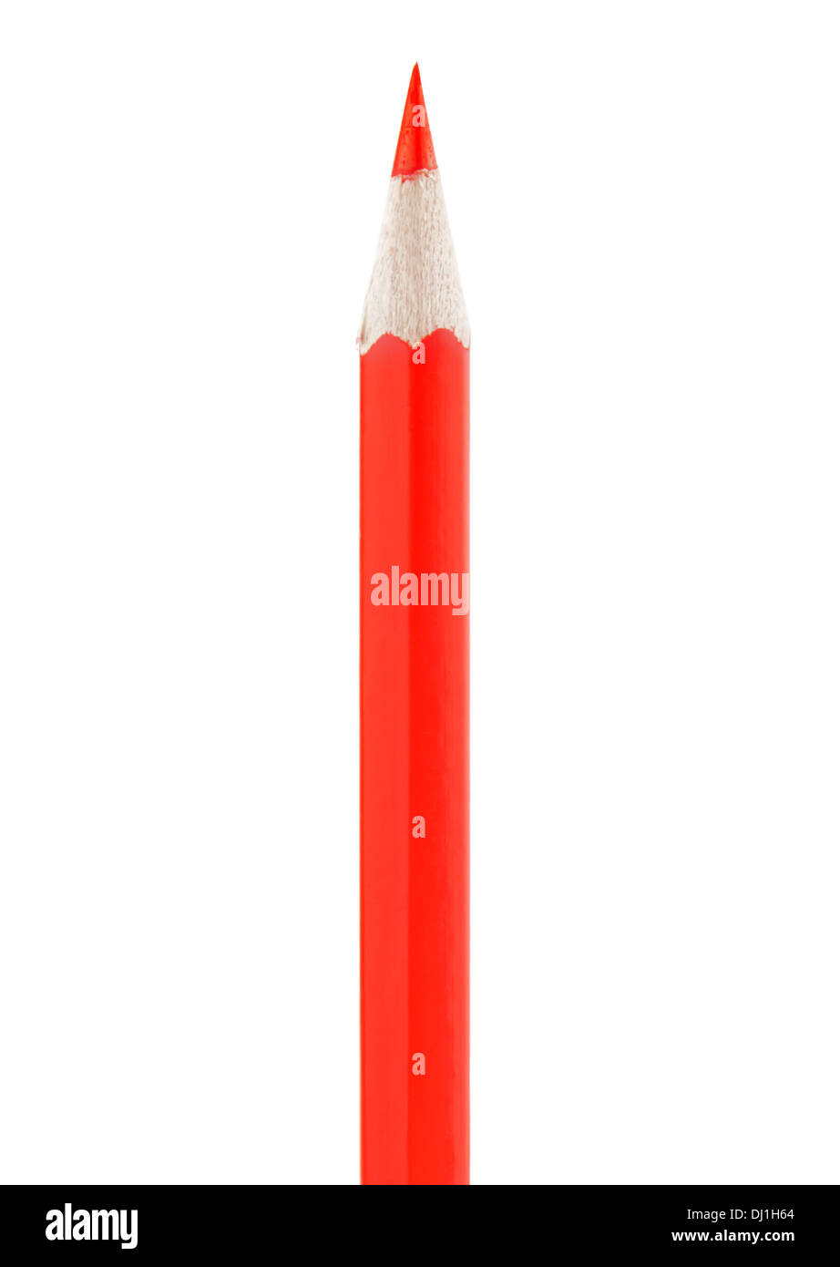 a red pencil is isolated on white Stock Photo - Alamy