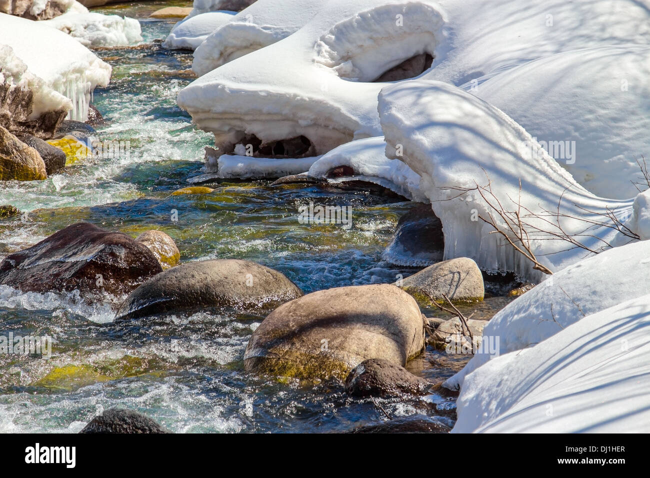 Snow melting into river hi-res stock photography and images - Alamy