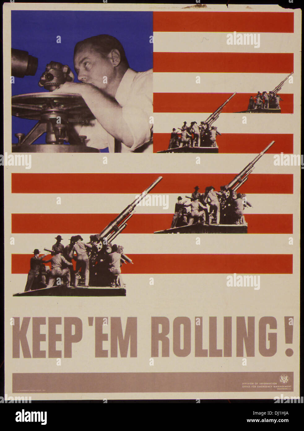 This World War II propaganda poster encourages continued production of ...