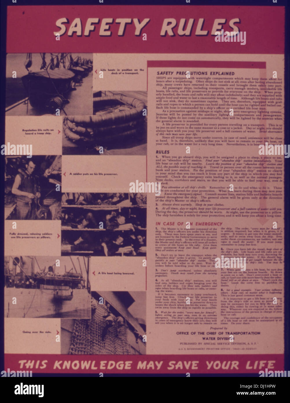 This World War II-era safety poster emphasizes the importance of ...