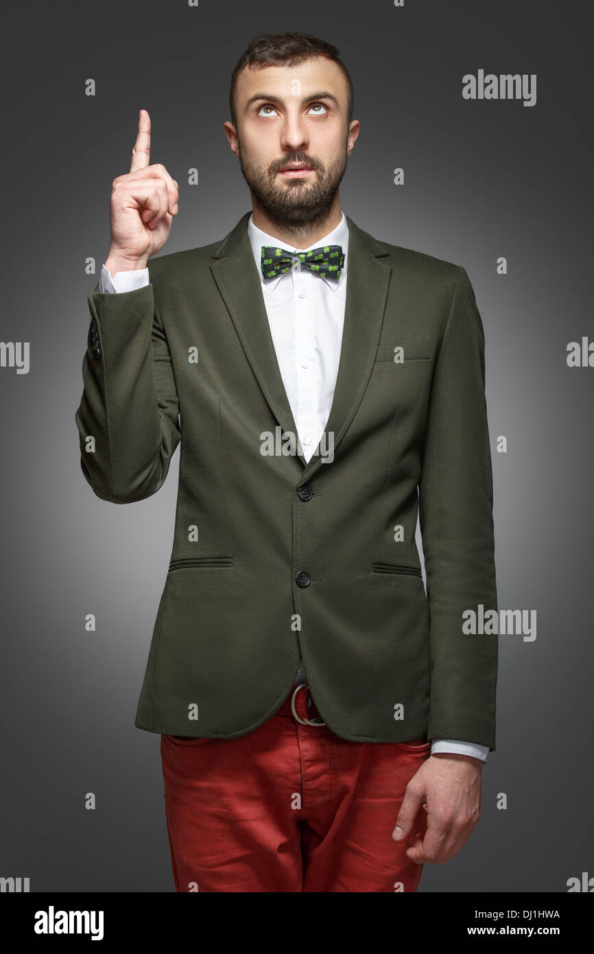 Portrait young male student shows hi-res stock photography and images ...