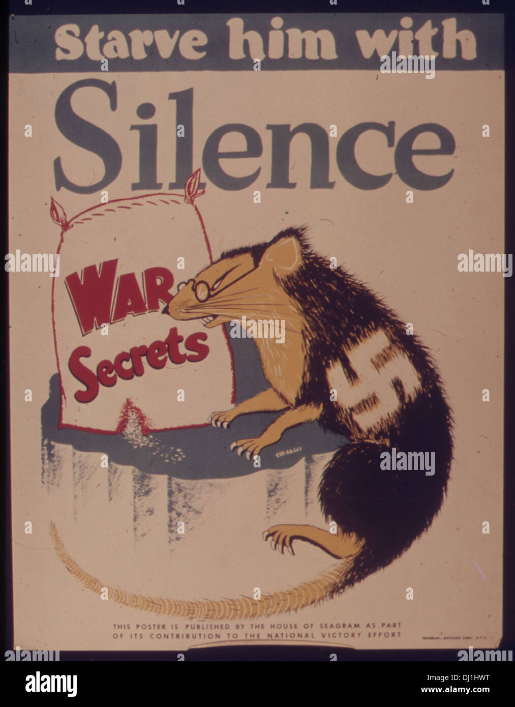 This World War II-era propaganda poster uses a bold message to ...