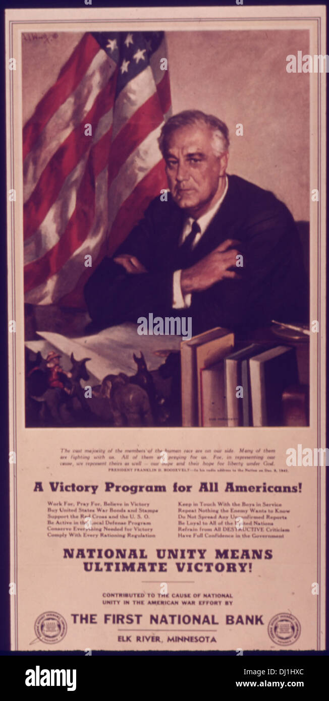 This World War II propaganda poster stresses that national unity is key ...