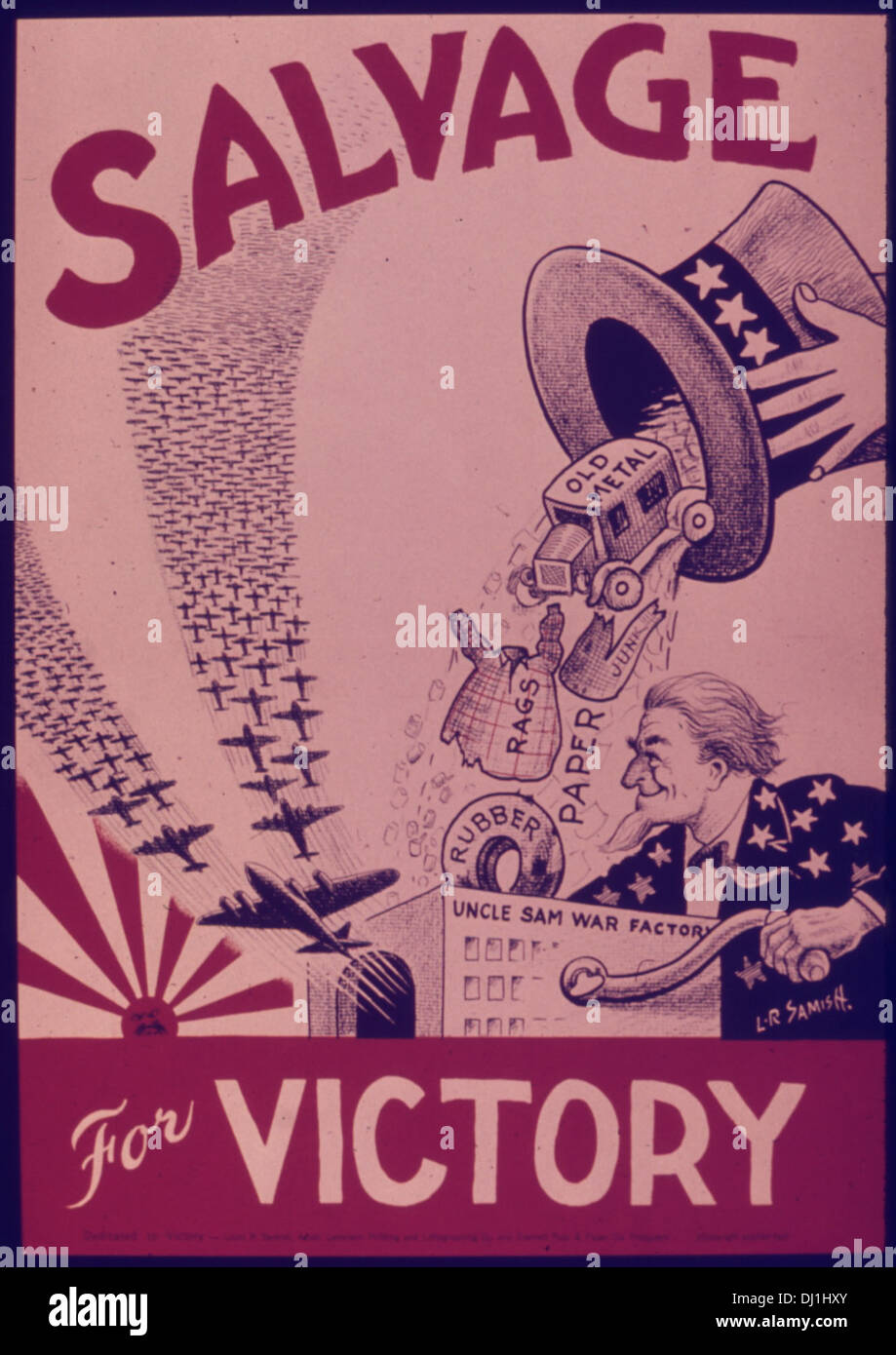 This World War II propaganda poster encourages citizens to salvage ...
