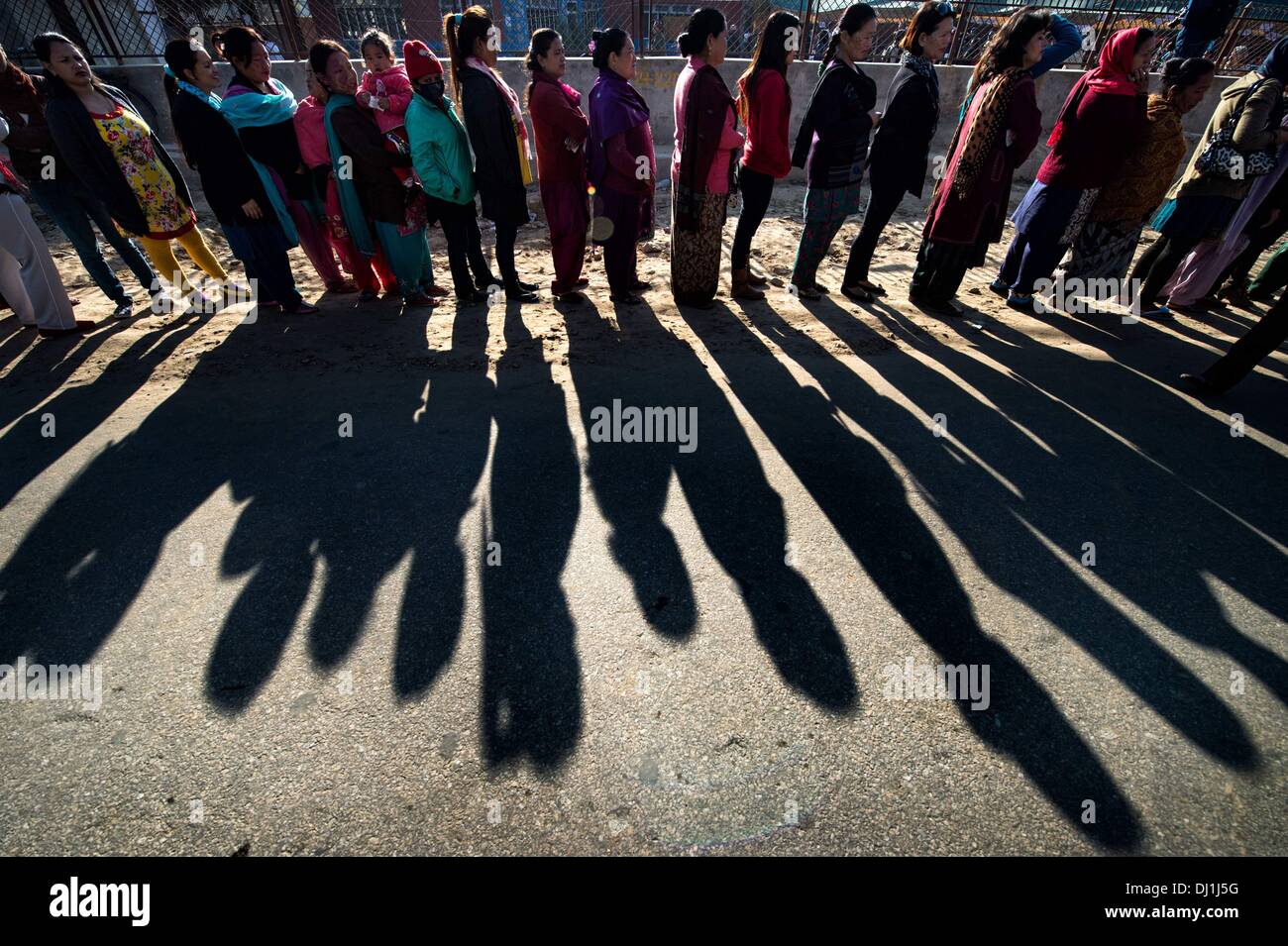Queue polling station old hi-res stock photography and images - Alamy