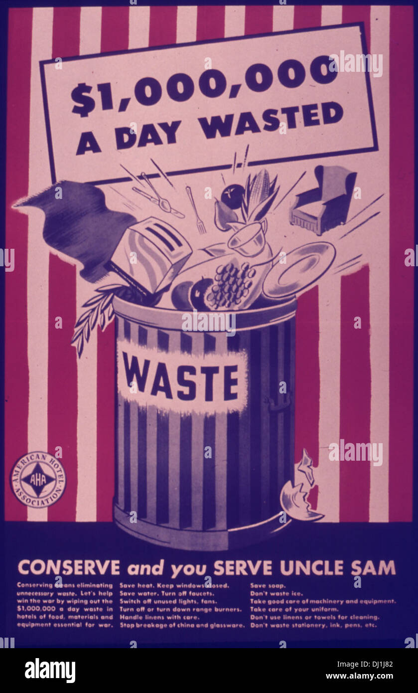 This World War II propaganda poster highlights the massive daily ...