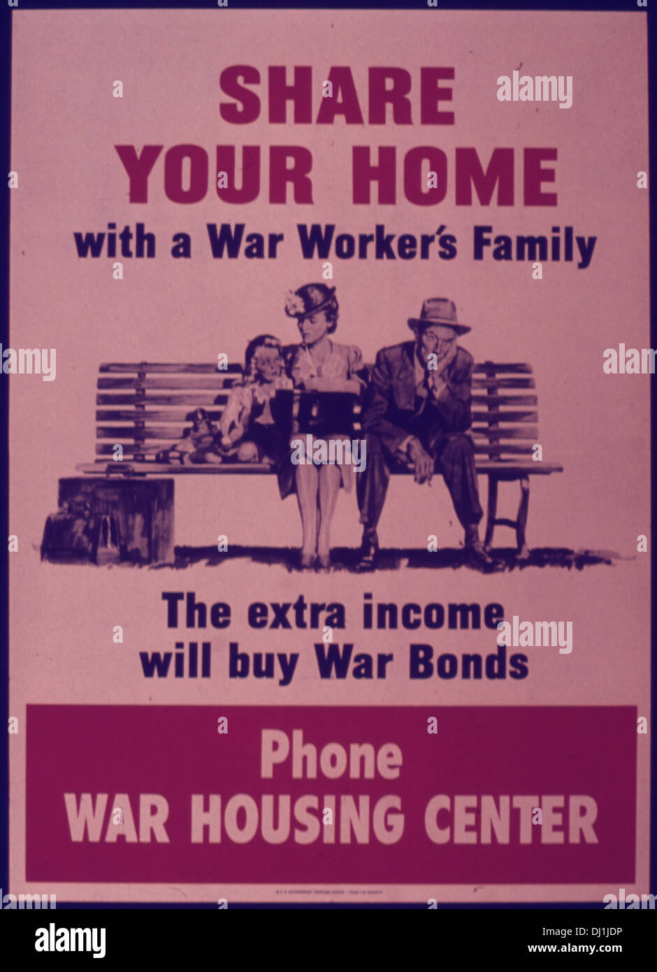 This World War II propaganda poster promotes sharing homes with war ...