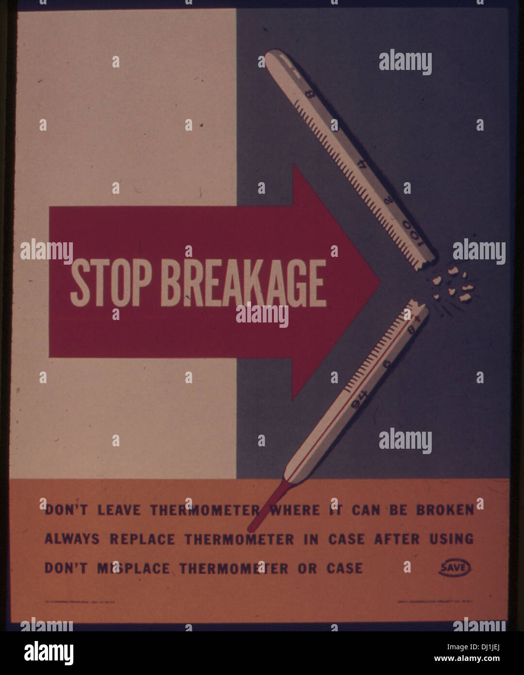 STOP BREAKAGE 495 Stock Photo - Alamy
