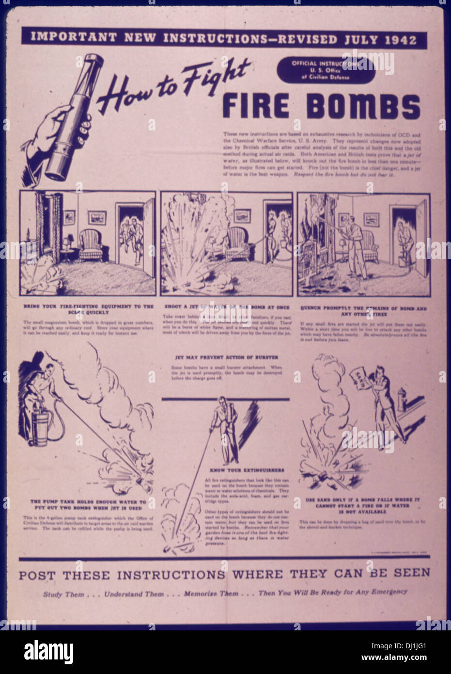 This World War II propaganda poster provides instructions on how to ...