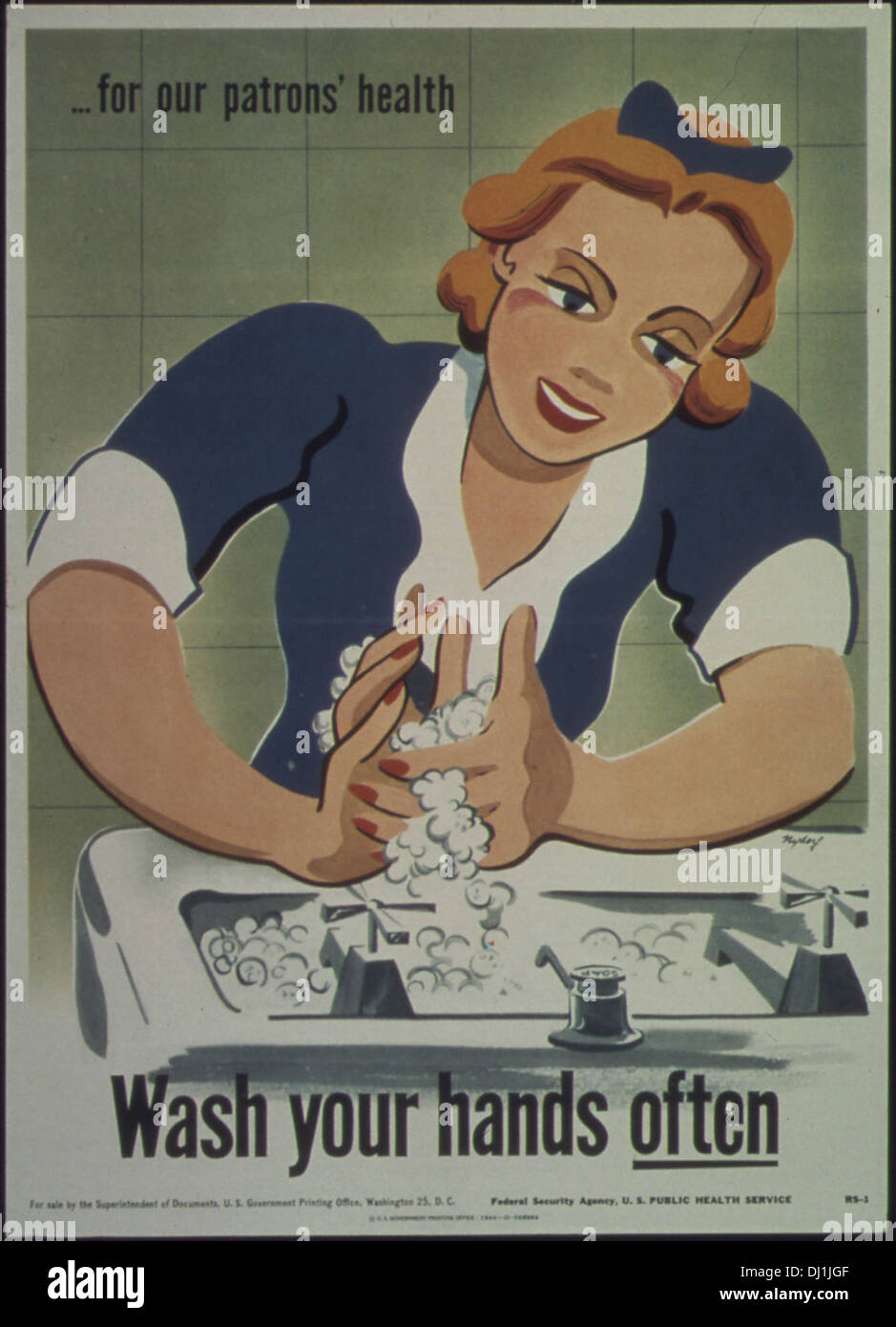 Wash hands poster hi-res stock photography and images - Alamy