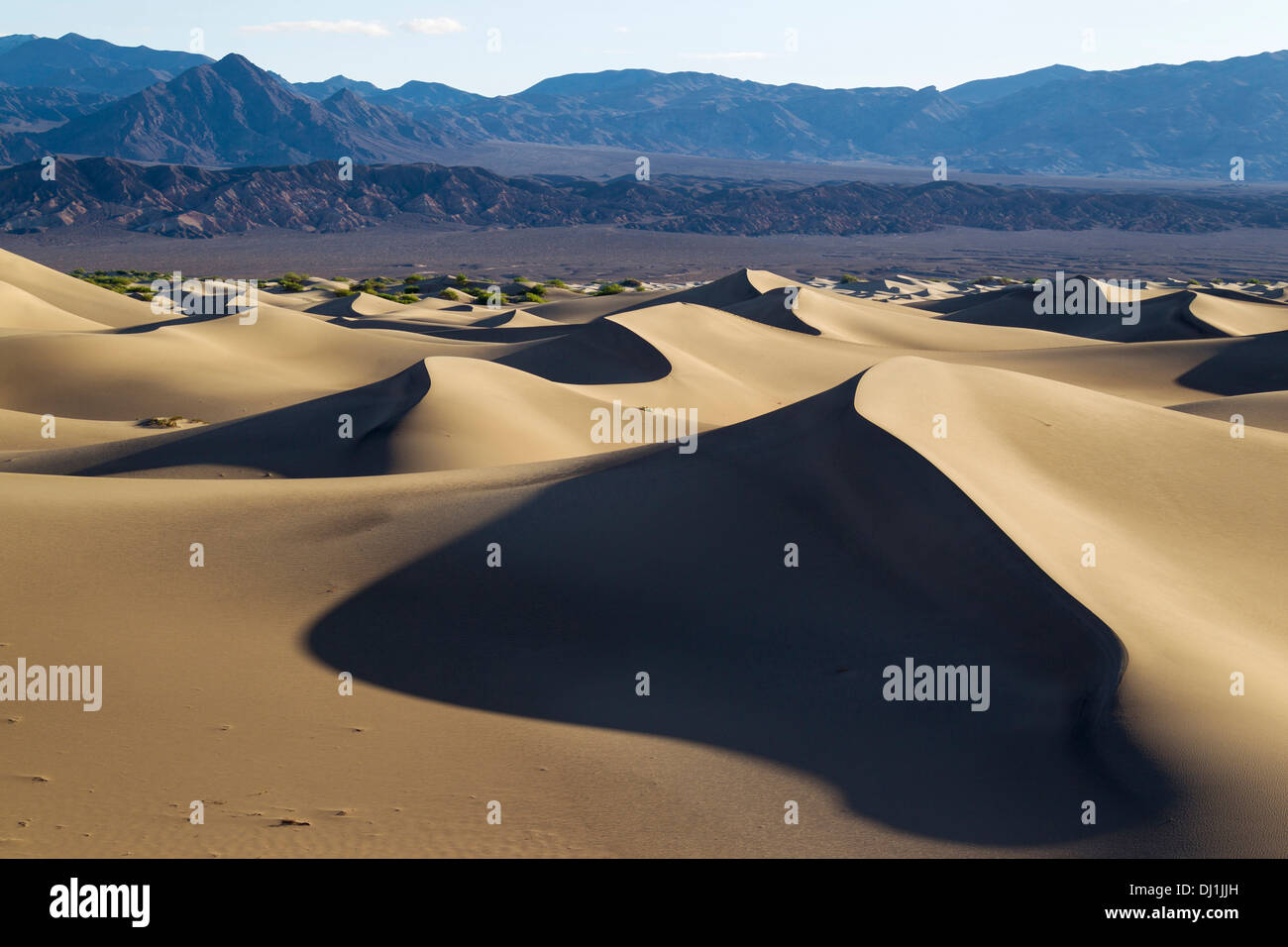 Mesquite Flat Sand Dunes and Amargosa Range in the Death Valley in the ...