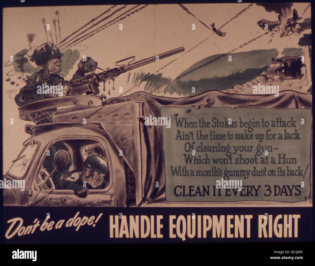 This World War II-era American propaganda poster urges proper handling ...