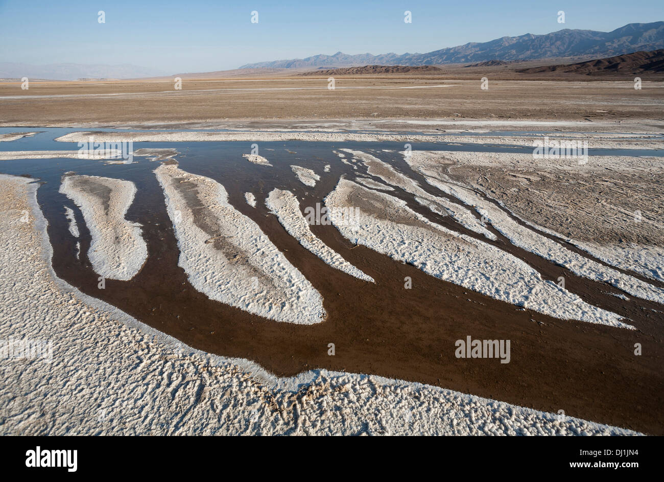 Salt marshes in the central Death Valley. Death Valley National Park ...
