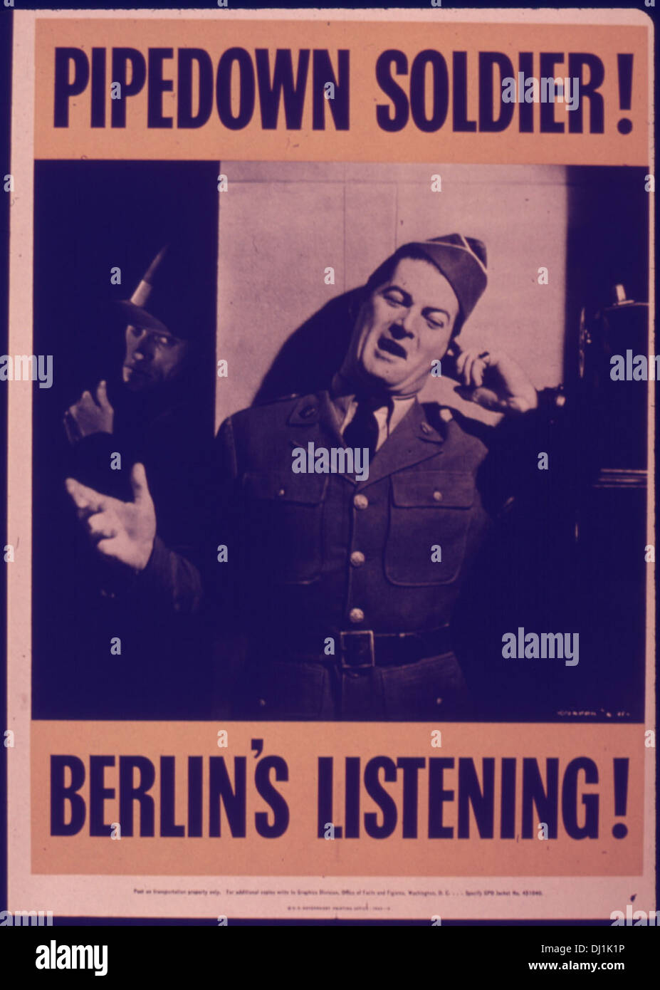 This World War II-era propaganda poster urges military personnel to ...