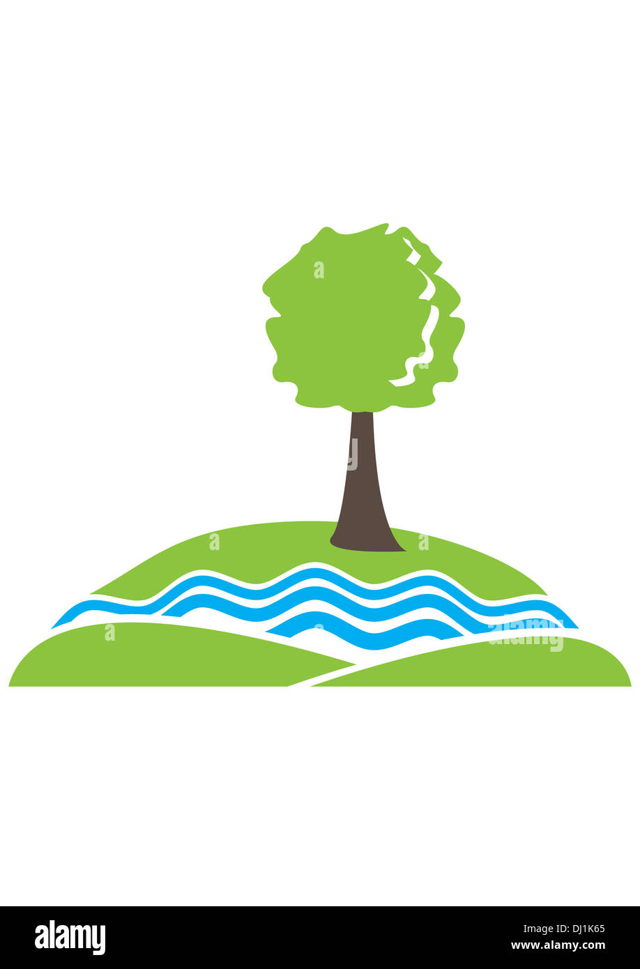 Hill river Cut Out Stock Images & Pictures - Alamy