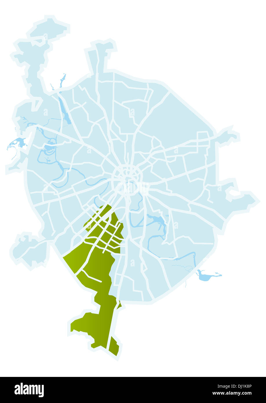 Moscow vector map hi-res stock photography and images - Alamy