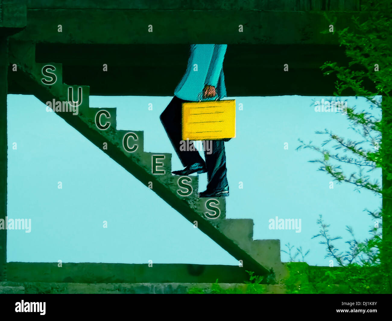 Steps of a building under construction, Success Concept Stock Photo - Alamy