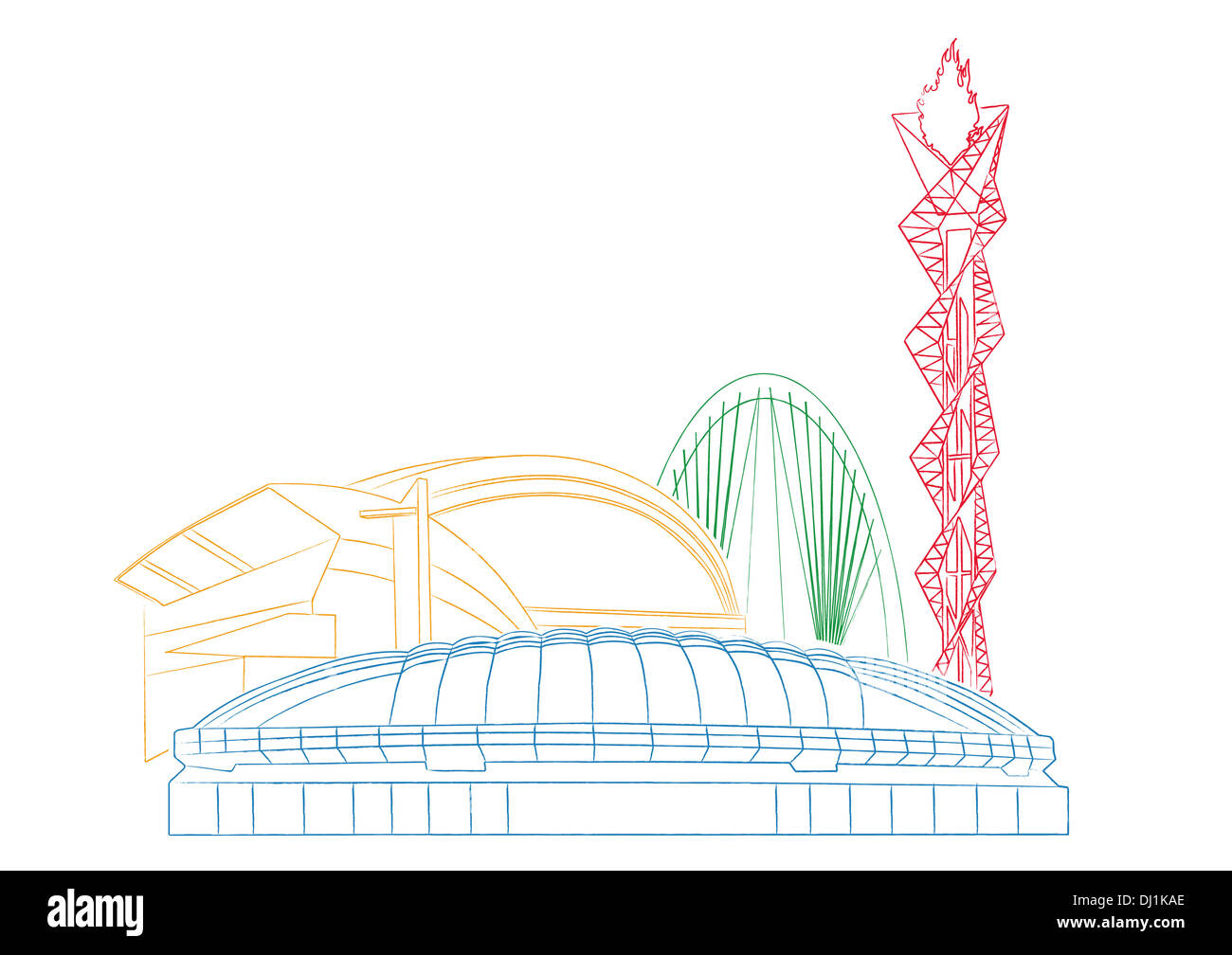 High Quality Contour Buildings Stock Photo - Alamy