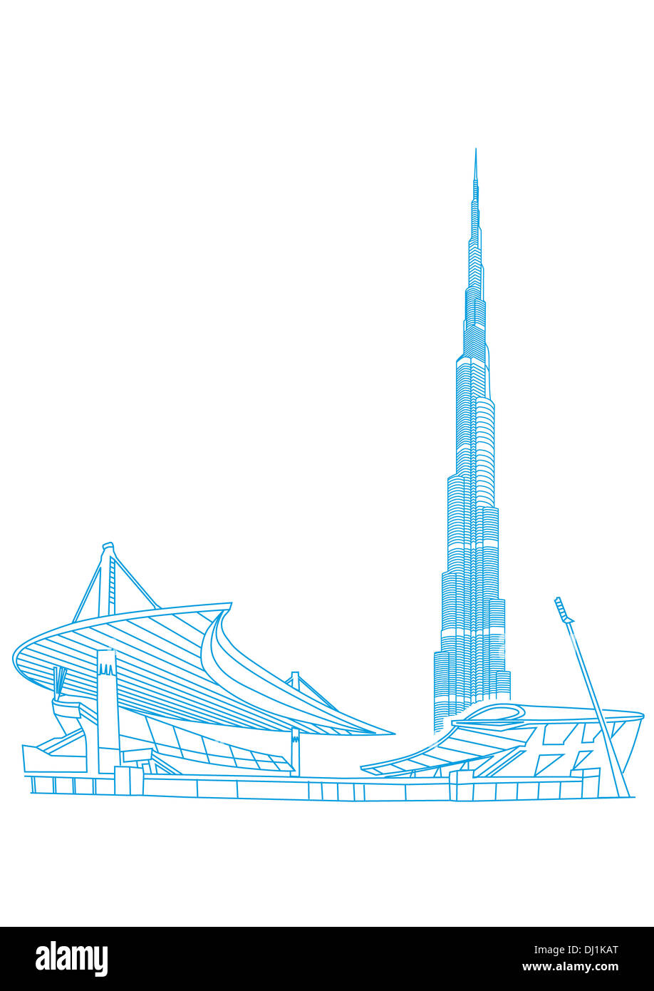 Tall modern architecture Cut Out Stock Images & Pictures - Alamy