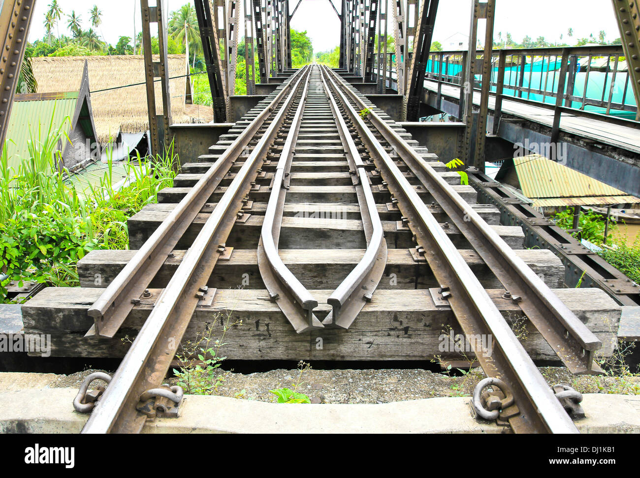 Old train and old bridge hi-res stock photography and images - Alamy