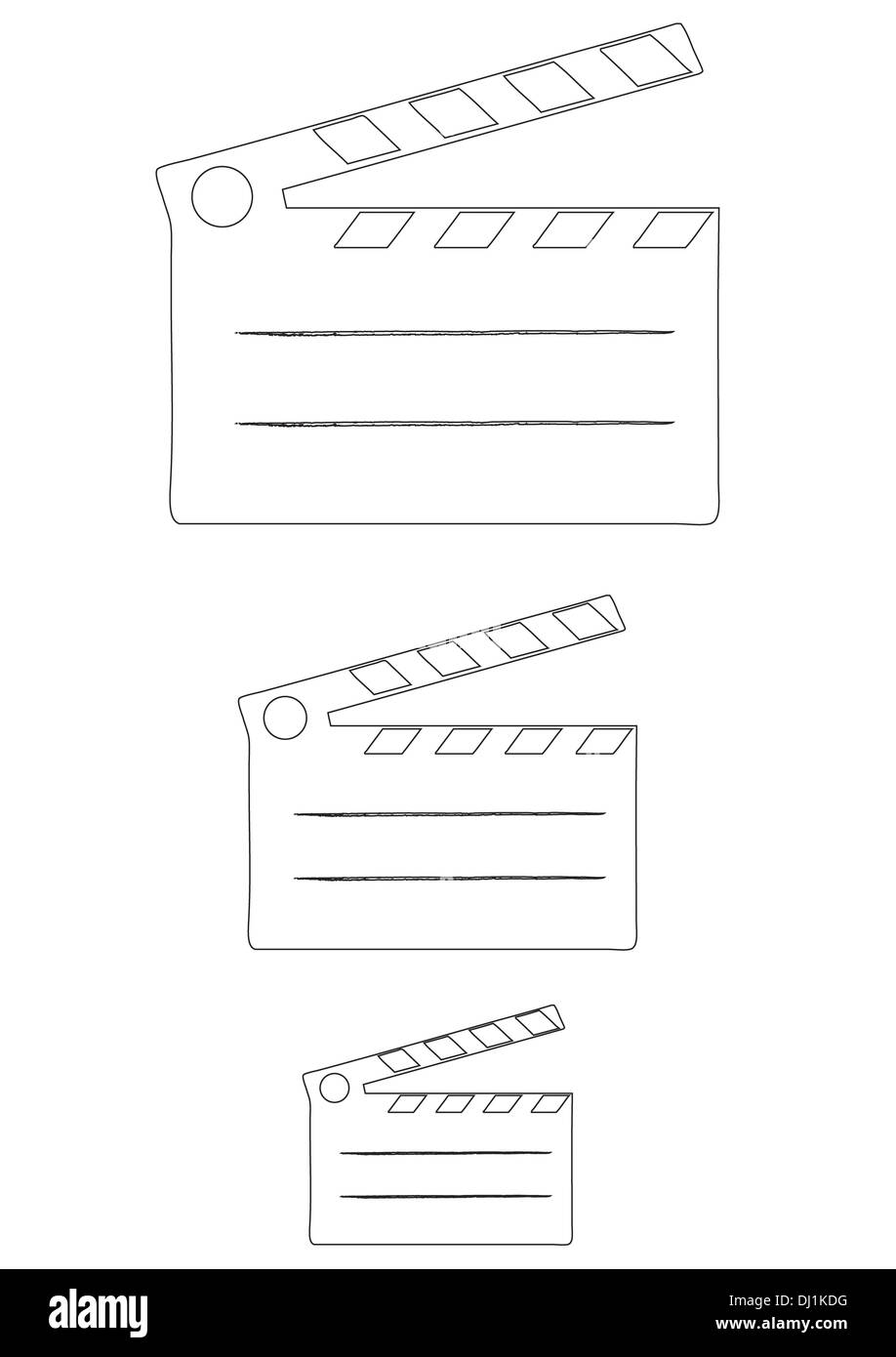 Film clap board cinema - vector illustration Stock Photo - Alamy