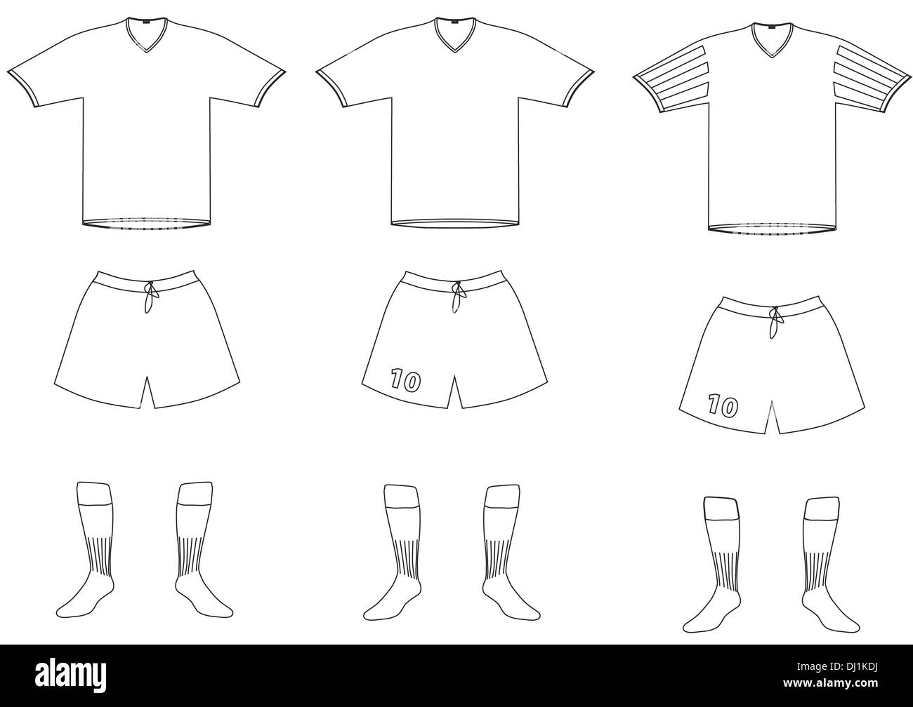 vector soccer player uniform Stock Photo - Alamy