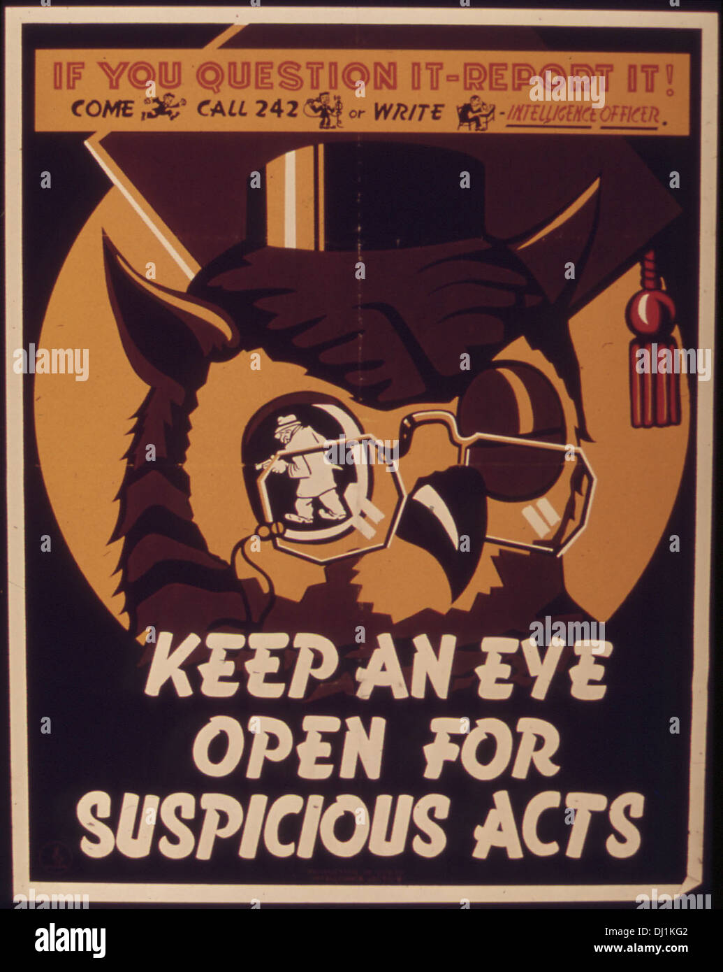 This World War II-era propaganda poster urges citizens to be vigilant ...