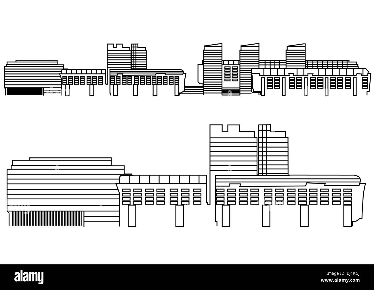 Office block tall building tall building Cut Out Stock Images ...