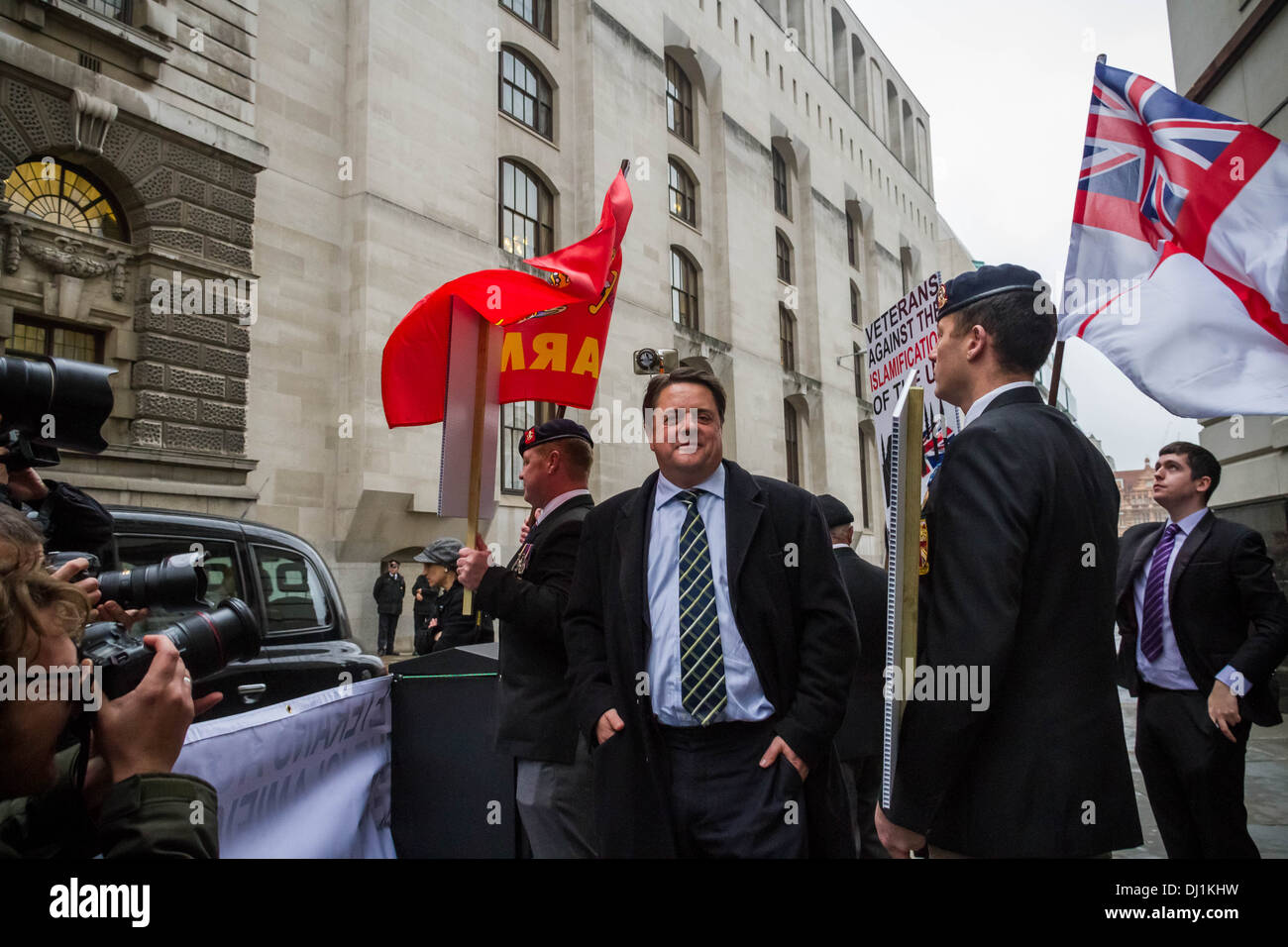 Nick Griffin leader of British National Party (BNP) outside Old Bailey ...