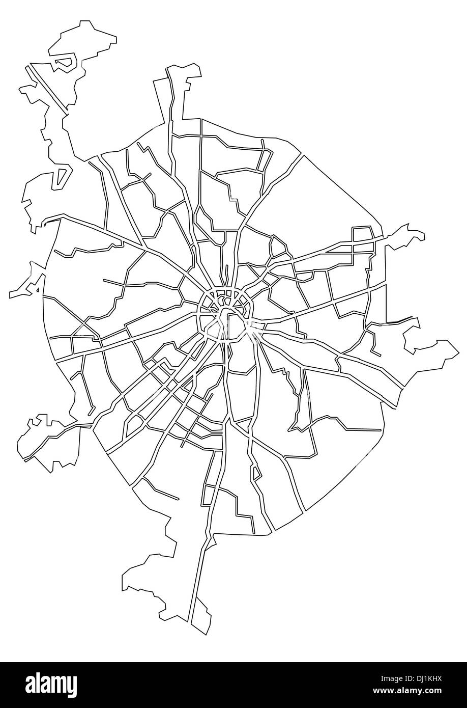 Moscow vector map hi-res stock photography and images - Alamy