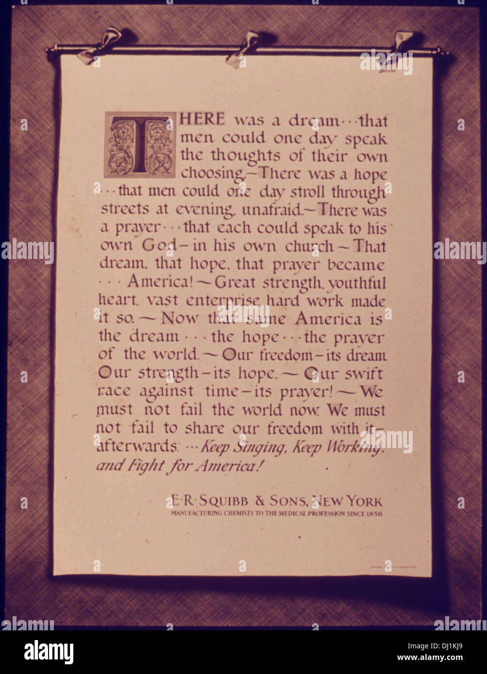 This World War II propaganda poster illustrates an inspiring vision of ...