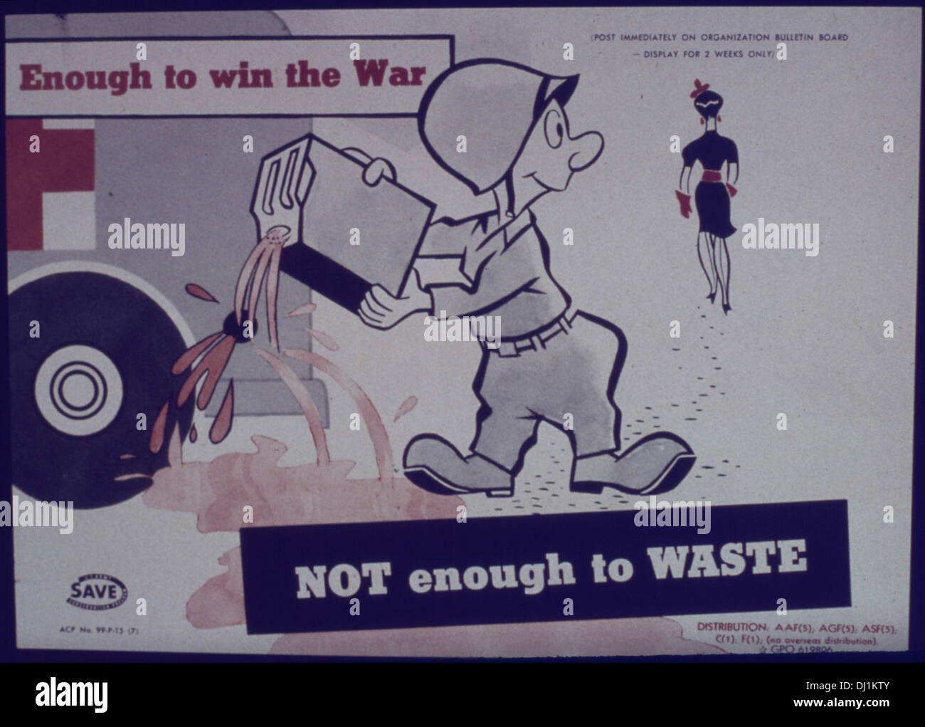 This World War II propaganda poster advocates for resource conservation ...