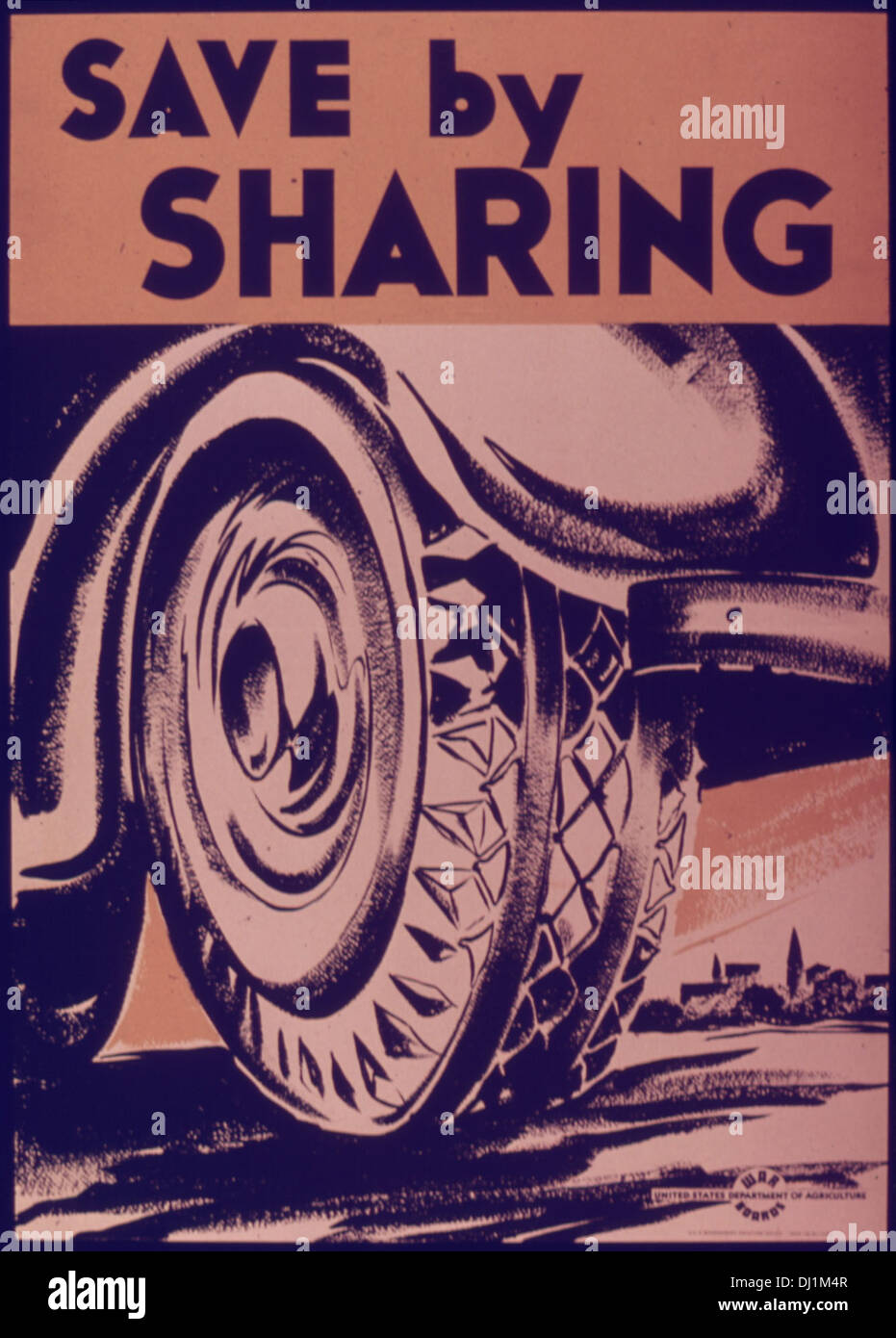 This World War II propaganda poster encourages saving by sharing ...