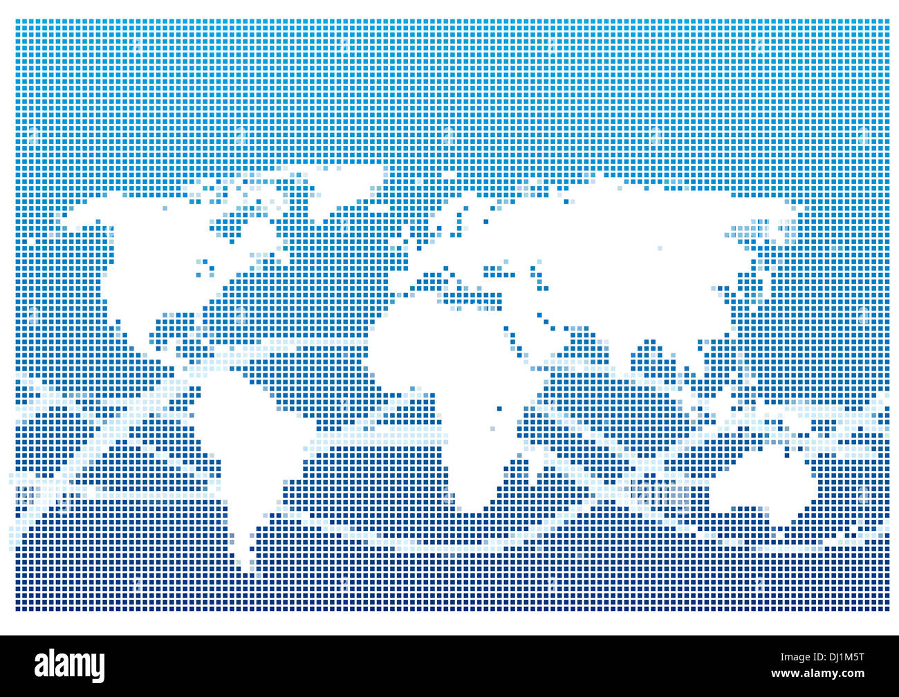 Dot Style World Map With Continents Stock Photo - Alamy