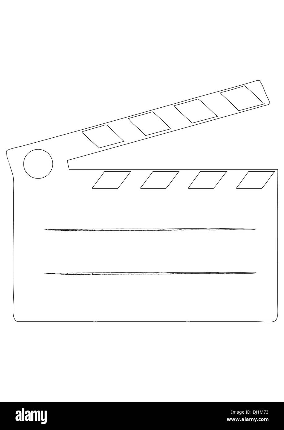 Film clap board cinema - vector illustration Stock Photo - Alamy
