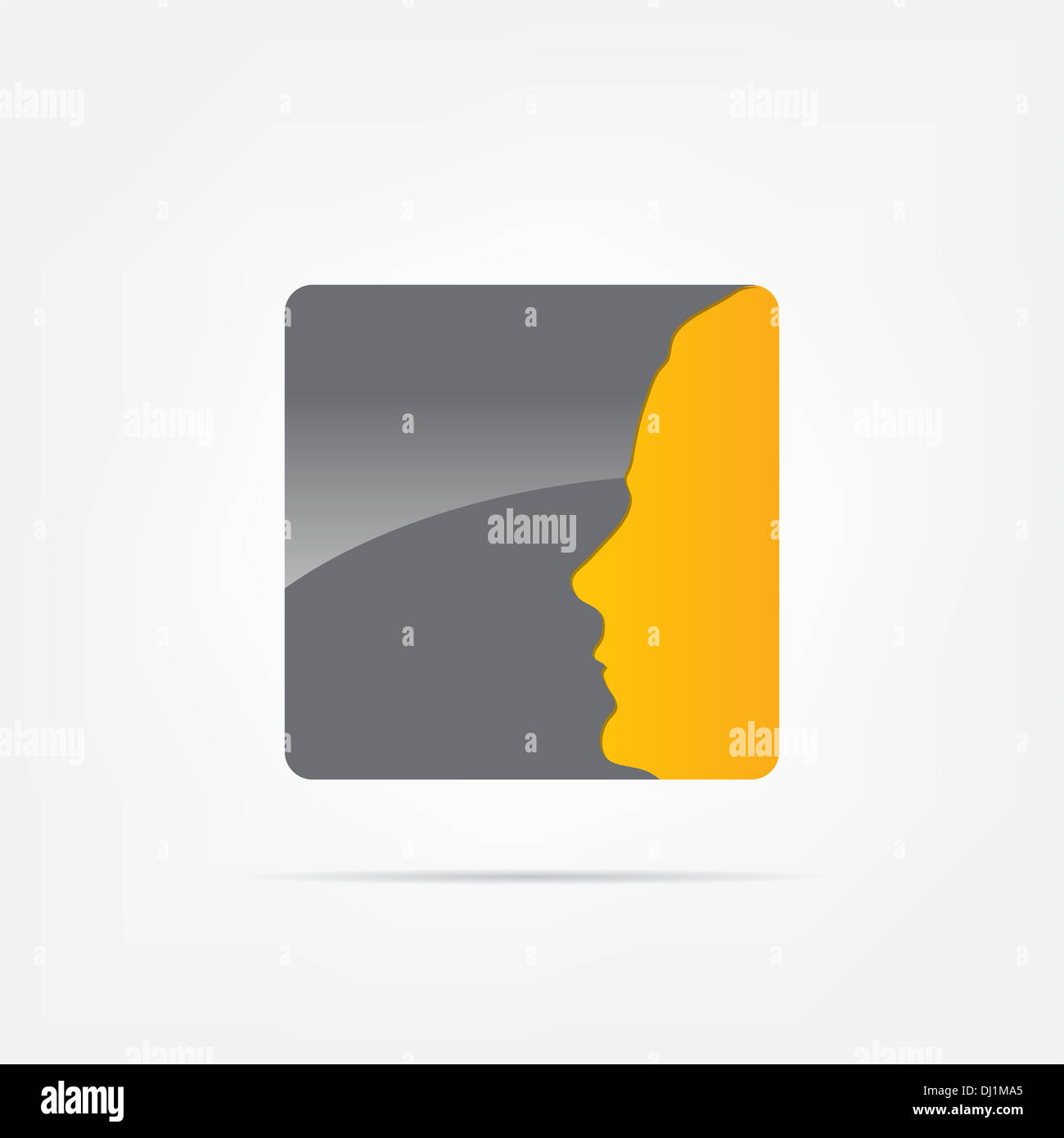 Abstract icon. Black abstract icon isolated on a white background with ...