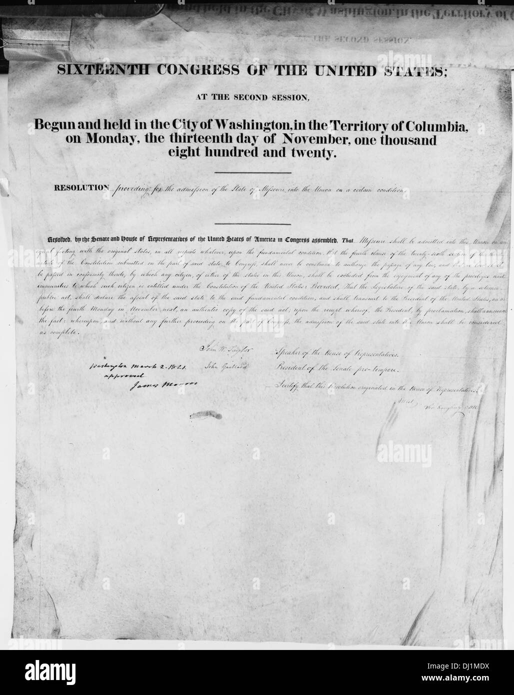 Missouri statehood history hi-res stock photography and images - Alamy