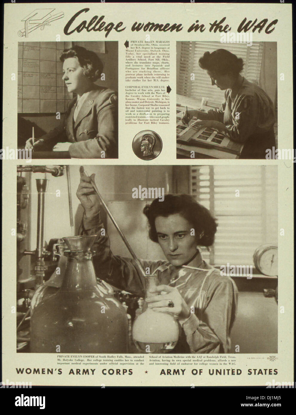 This World War II-era propaganda poster encourages college women to ...